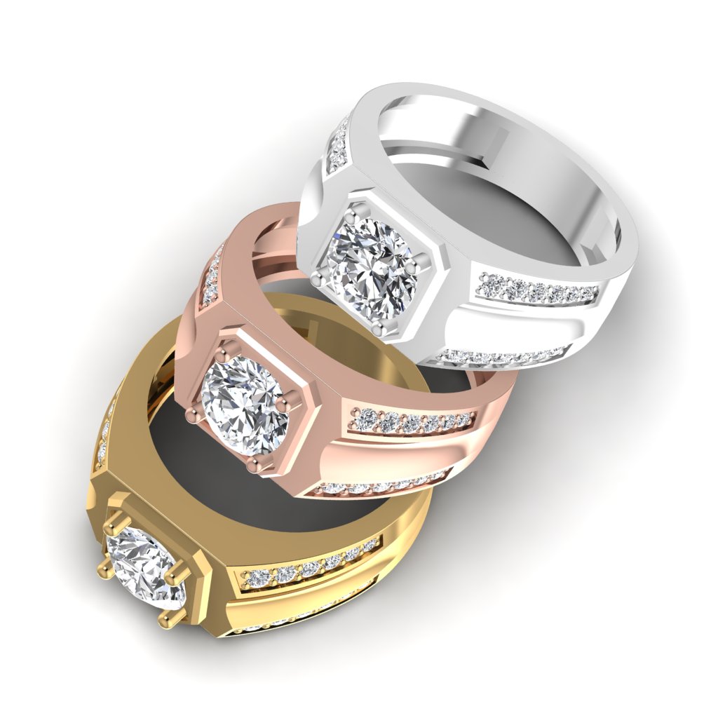 1.67CT Brilliant Diamond Men's Ring